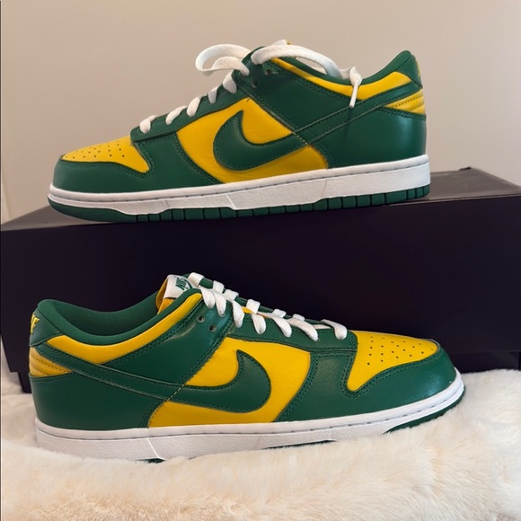 Nike | Shoes | Nike Green And Yellow Brazil Dunks 224 Release Authentic ...